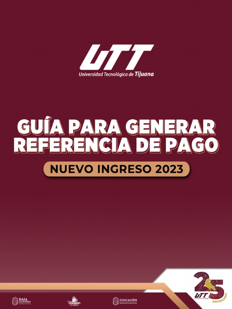 Pasos para Generar Referencia de Pago 2023 Utt | PDF