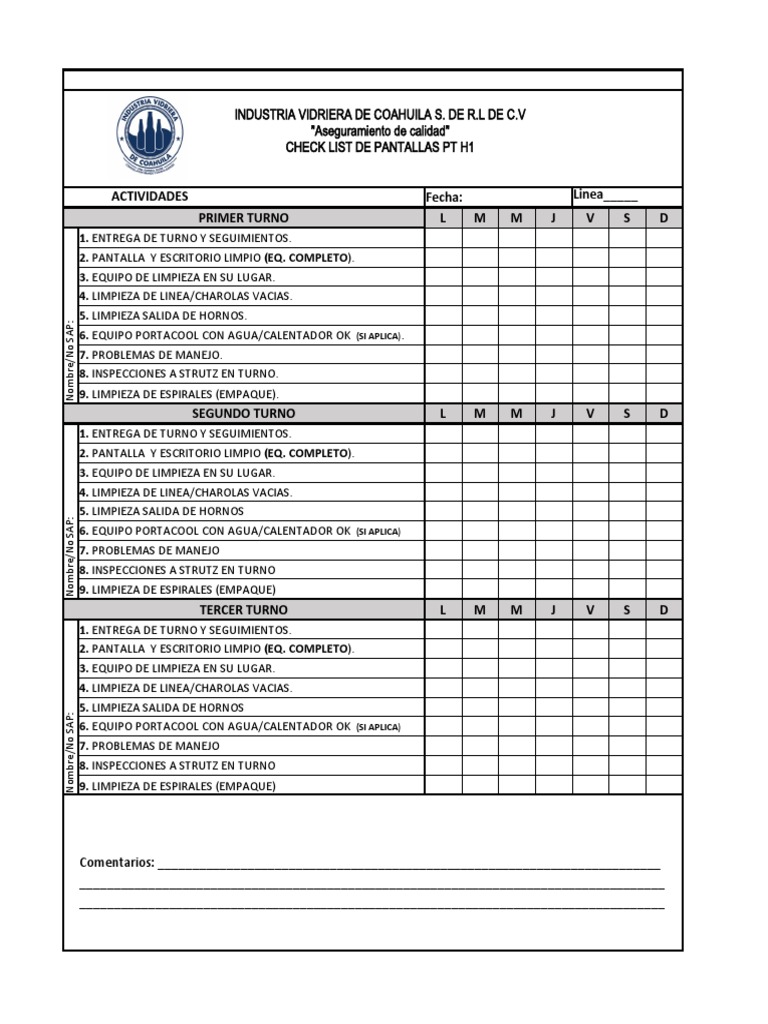 Check List de Pantallas PT H1 | PDF | Ajedrez
