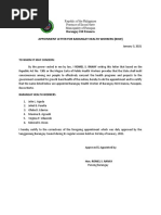 Appointment of Barangay Secretary | PDF | Government | Social Institutions