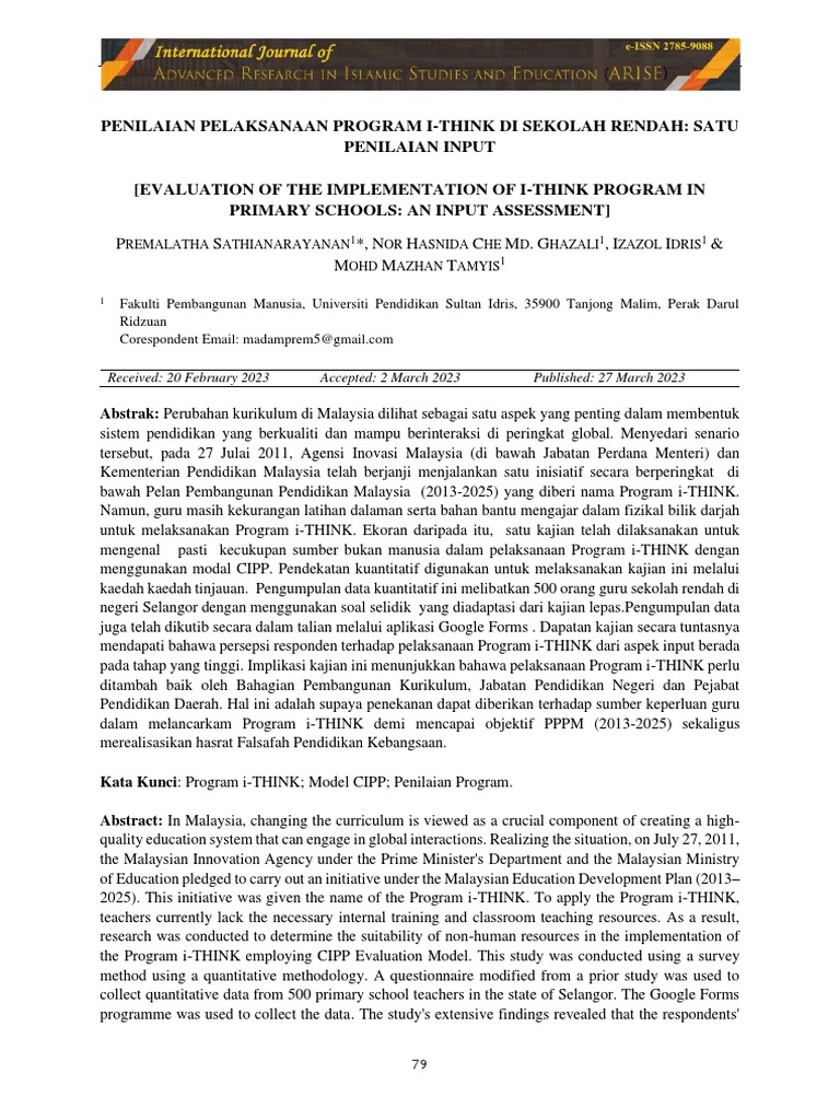 CIPP - Program I-Think | PDF