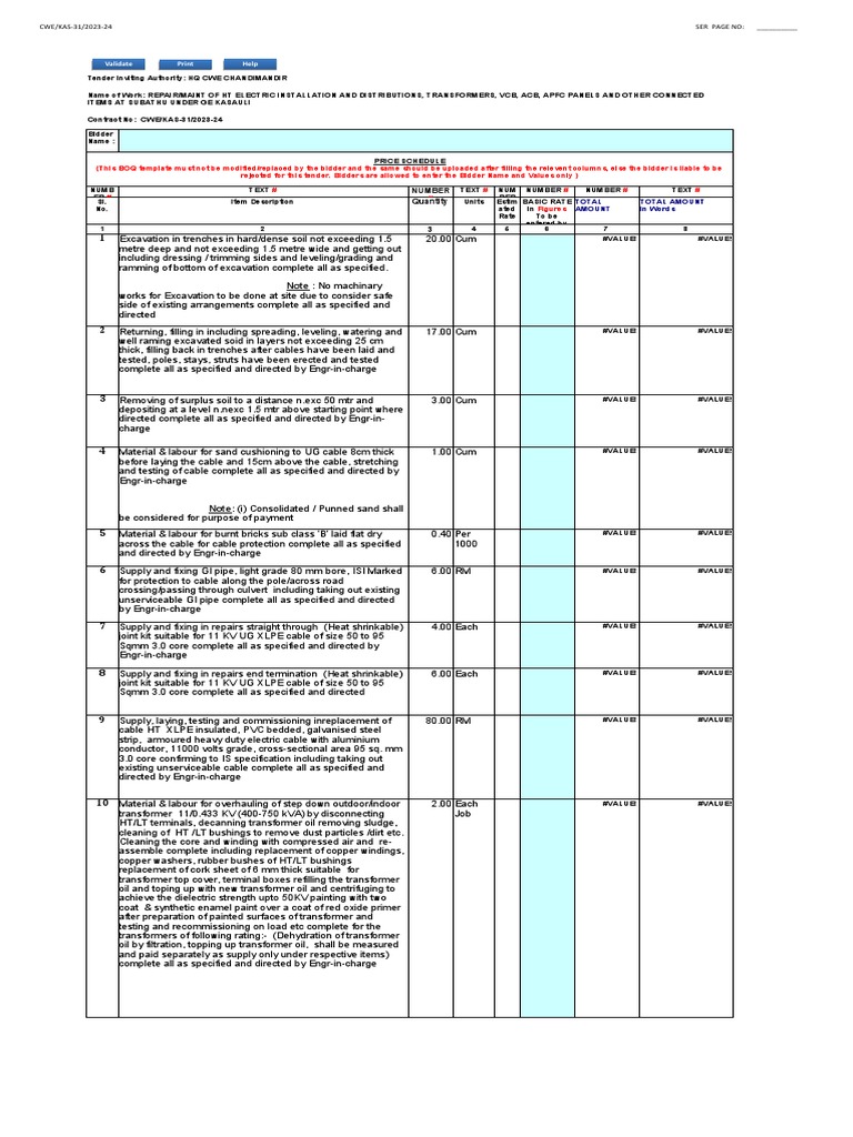 Boq 671963 | PDF | Transformer | Relay