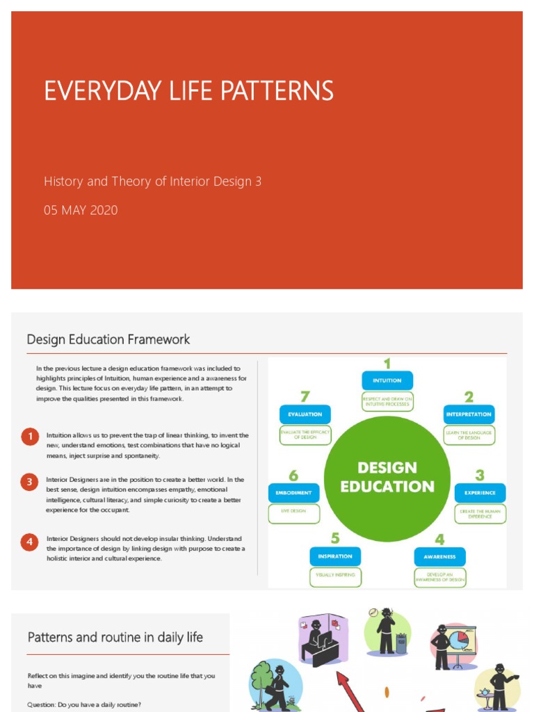 Everyday Life Patterns | PDF | Thought | Experience