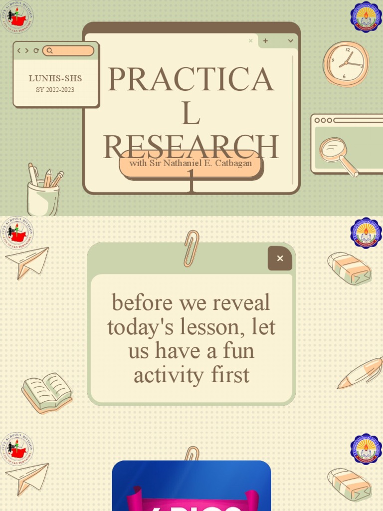 PR1 Lesson 1 - Importance of Research in Daily Life, Characteristics ...