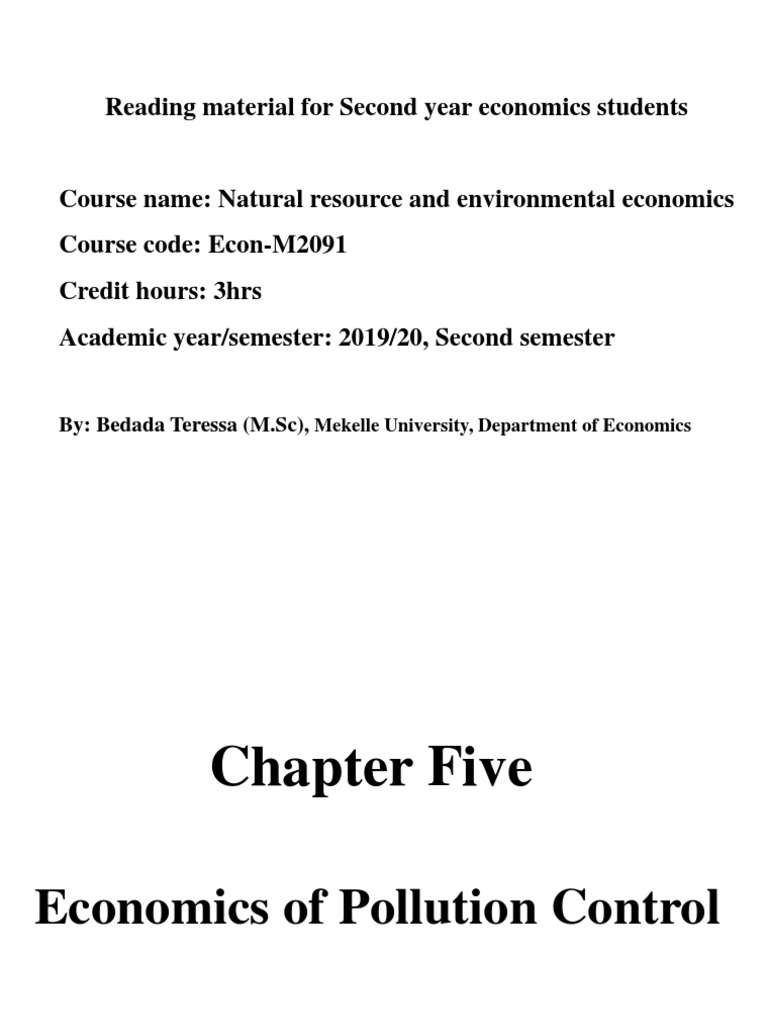 NR - EE Chapter V | PDF | Pollution | Externality