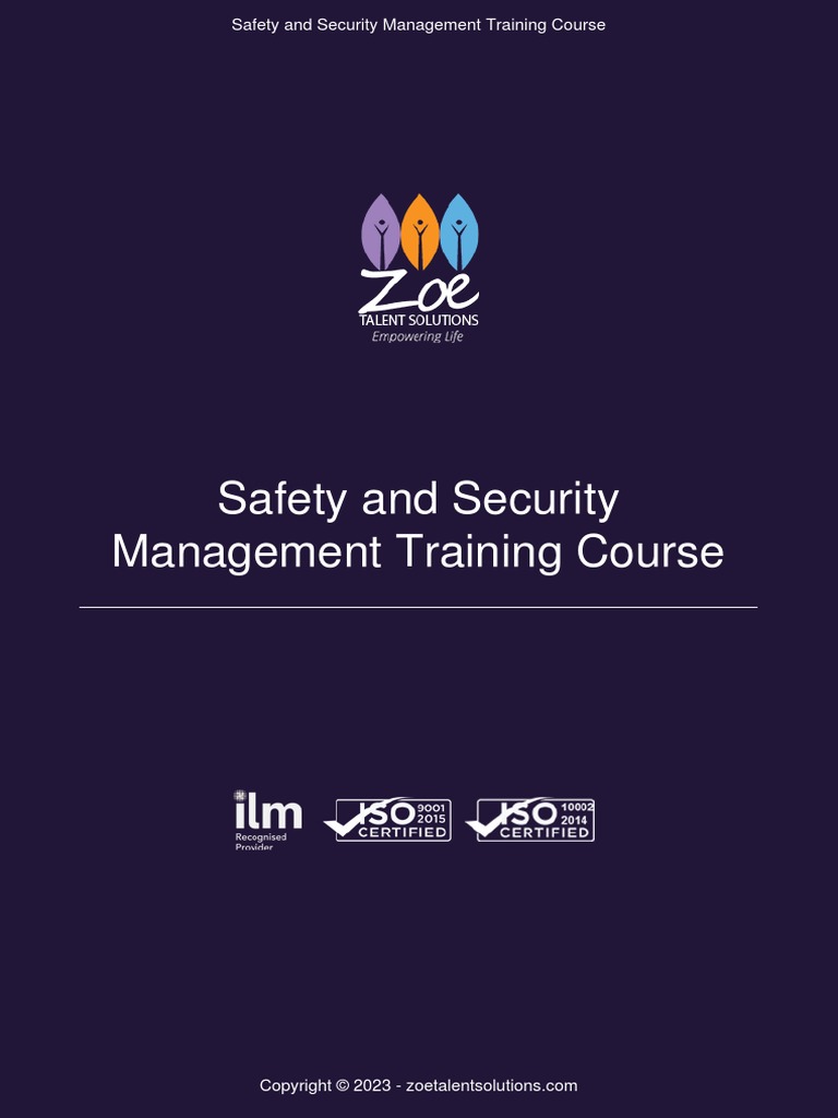 Safety and Security Management Training Course | PDF | Safety | Audit