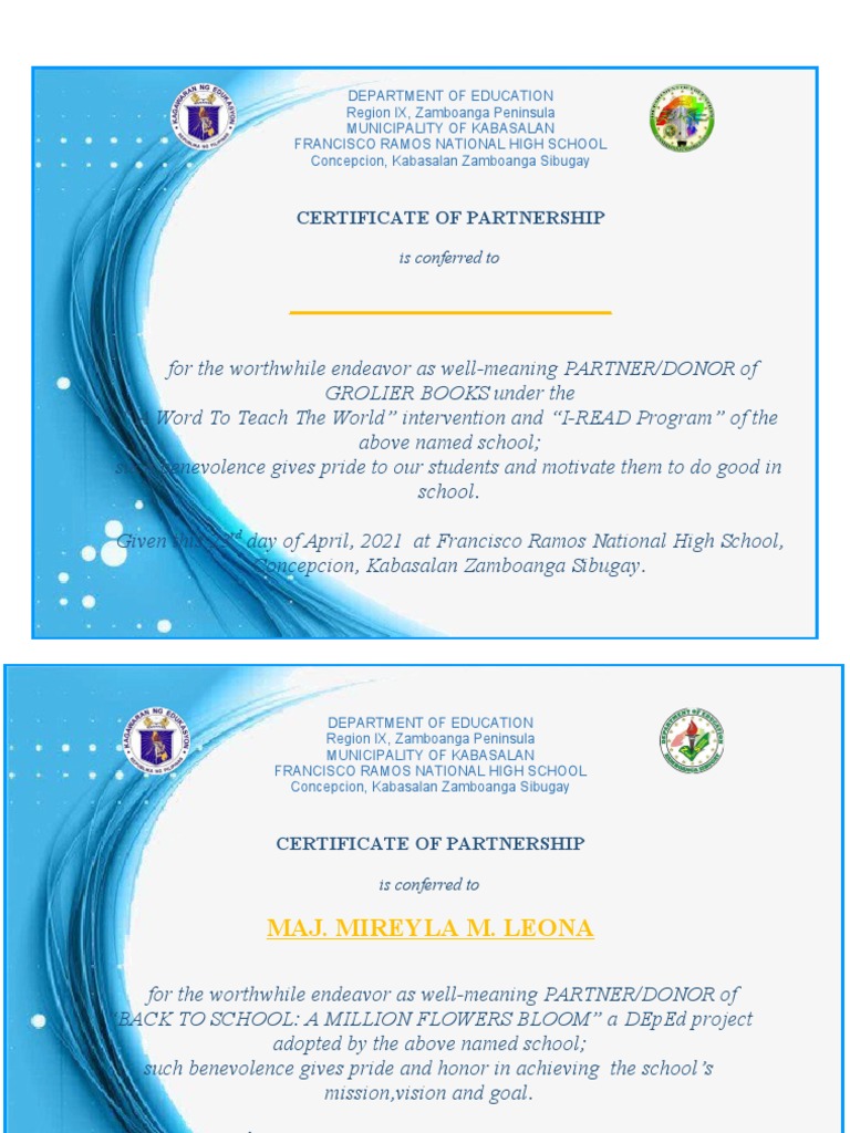 Certificate of Partnership | PDF
