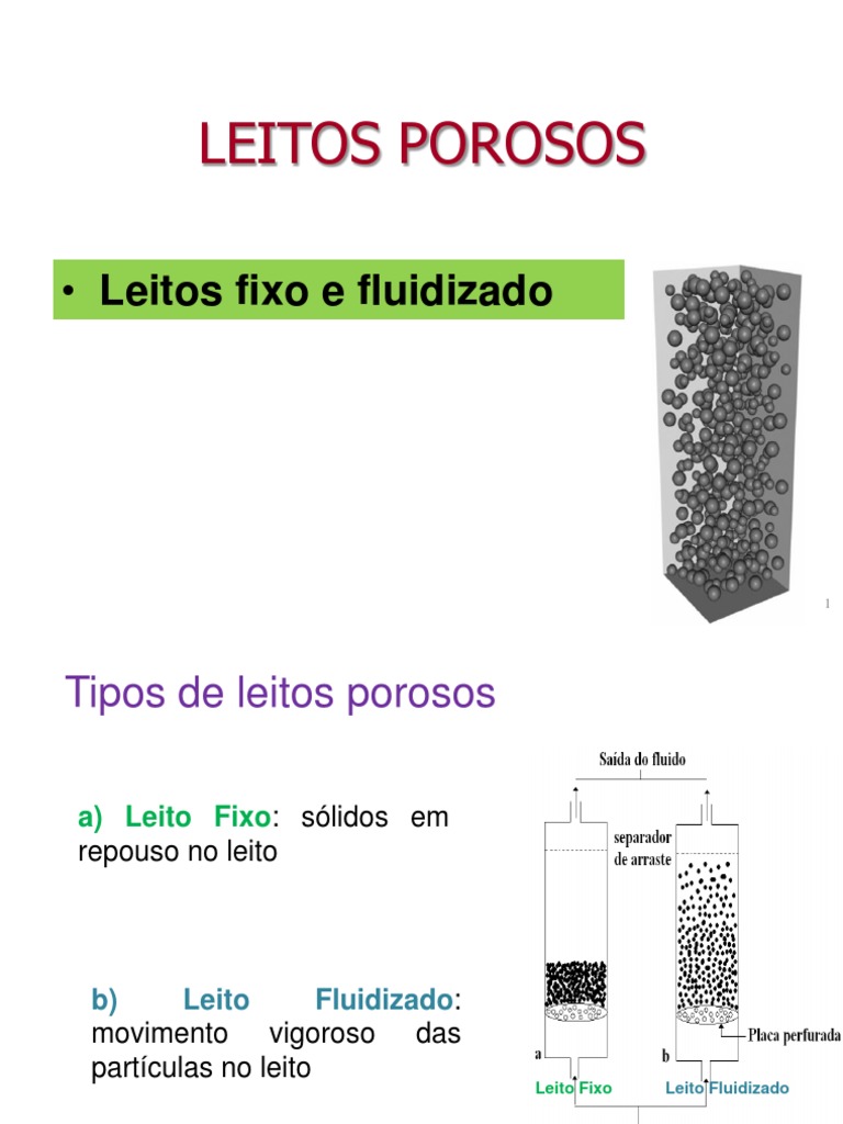 Aula 3 - Leito Fixo e Leito Fluidizado | PDF | Gases | Sólido