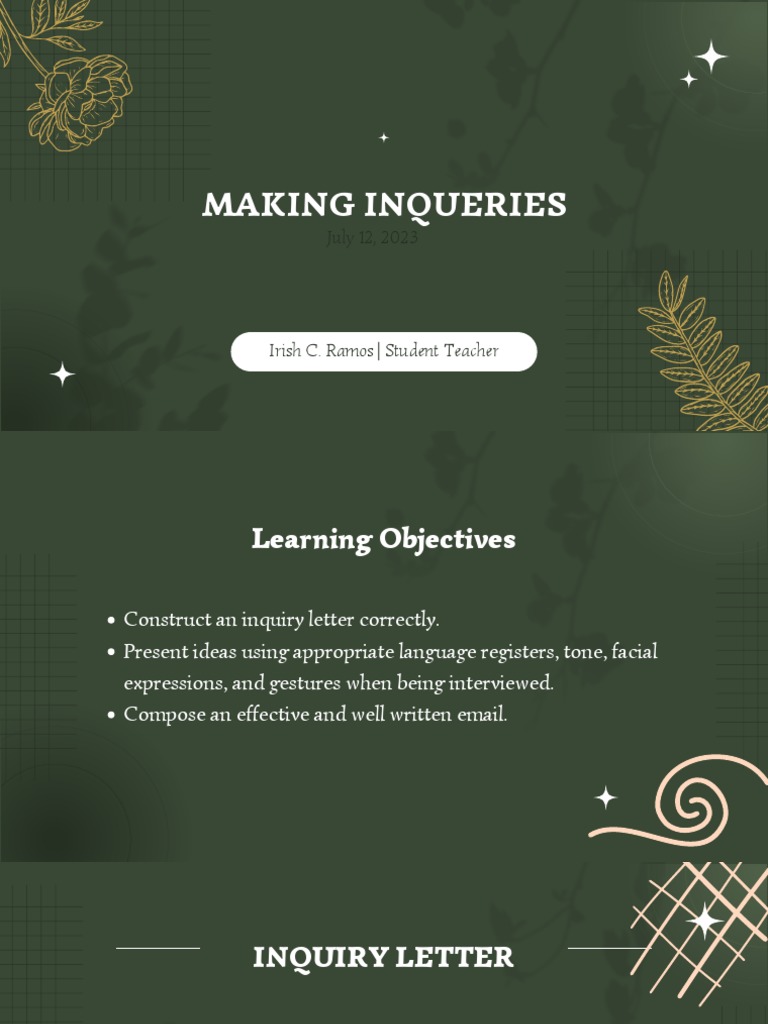 Making Inquiries | PDF | Interview | Paragraph