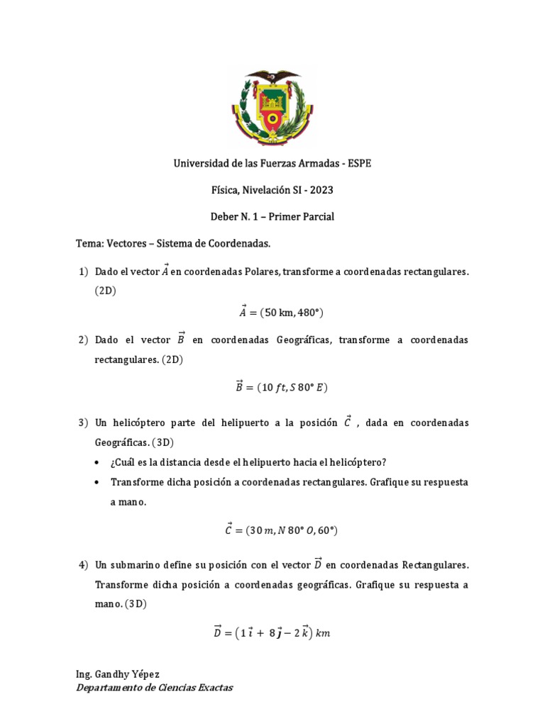 Deber N. 1 - Primer Parcial | PDF