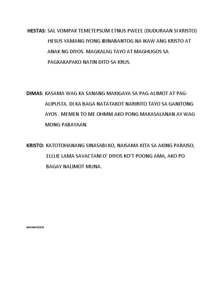 3 Pako Sa Krus | PDF