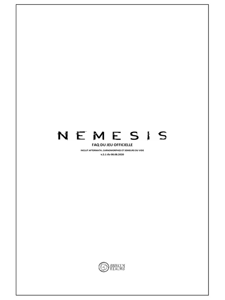 FAQ Officielle du Jeu Nemesis | PDF | Outils | Technologie militaire