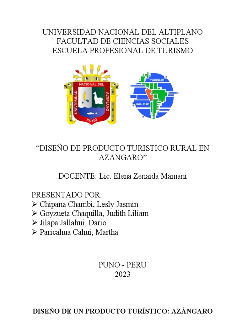 Producto Turistico Rural de Azangaro | PDF | Turismo