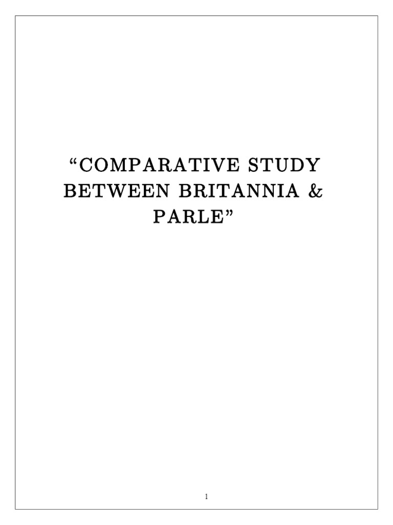 Toaz - Info Comparative Between Britannia Amp Parle PR | PDF | Trans ...