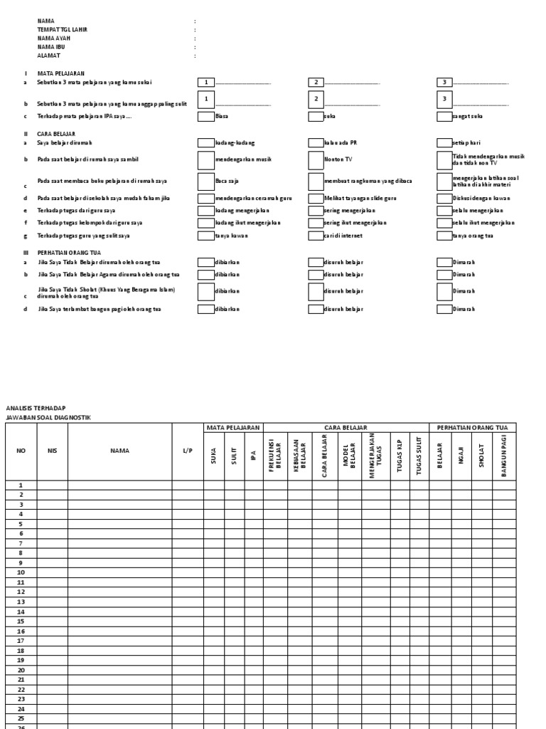 Tes Diagnostik | PDF