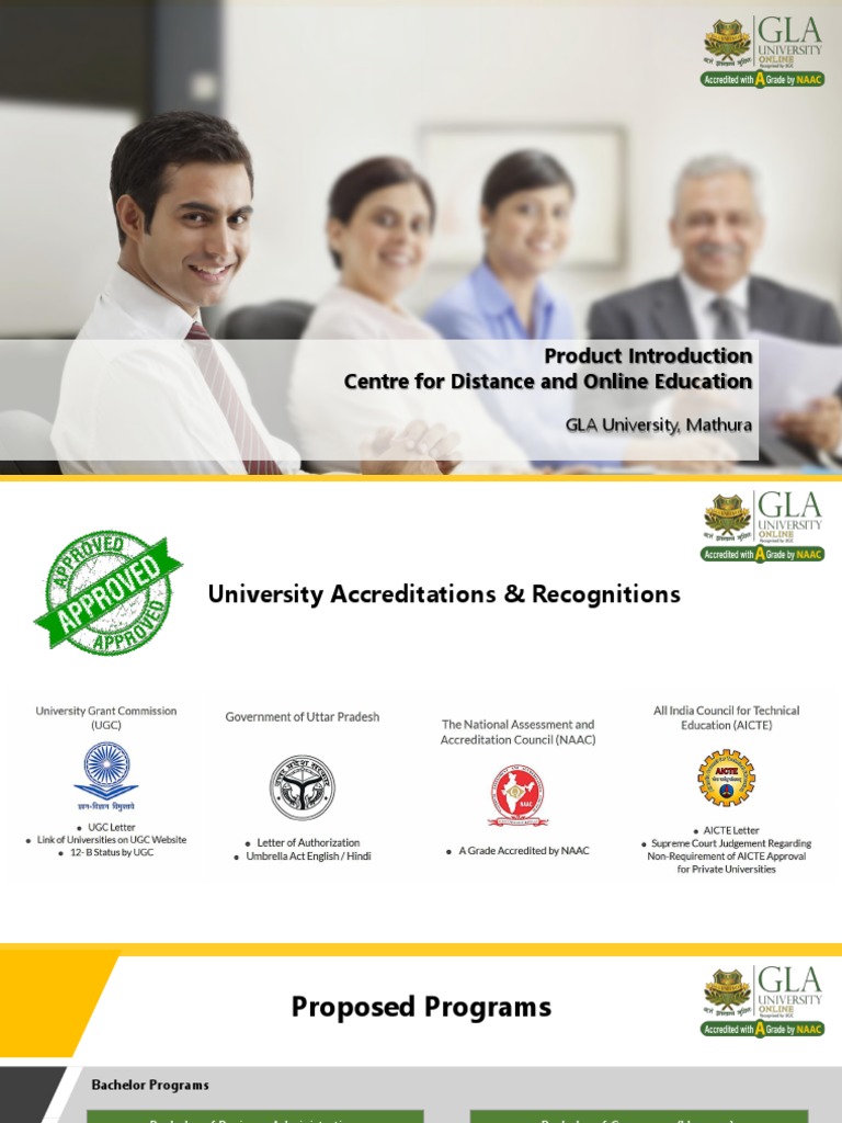 GLA University Online Programs Overview | PDF | University And College ...