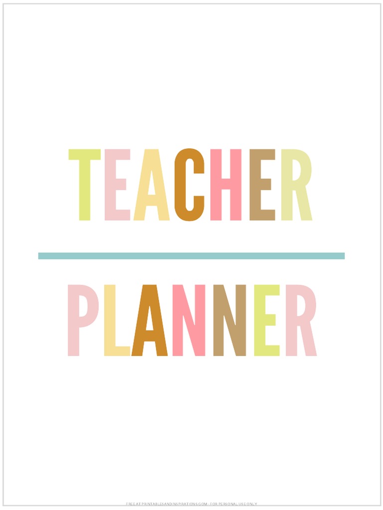 Teacher Planner Templates a4 | PDF