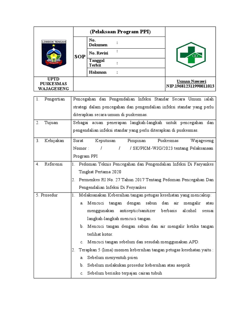 SOP Pelaksanaan Program PPI | PDF | Pengembangan Diri