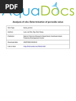 Peroxide Value Determination in Oils | PDF
