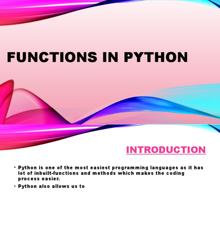 Functions in Python | PDF | Computers