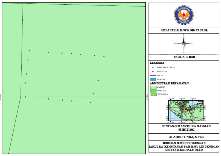 Peta Titik Koordinat Fhil Bintang Masyhura Hasman - Ilmu Lingkungan A | PDF