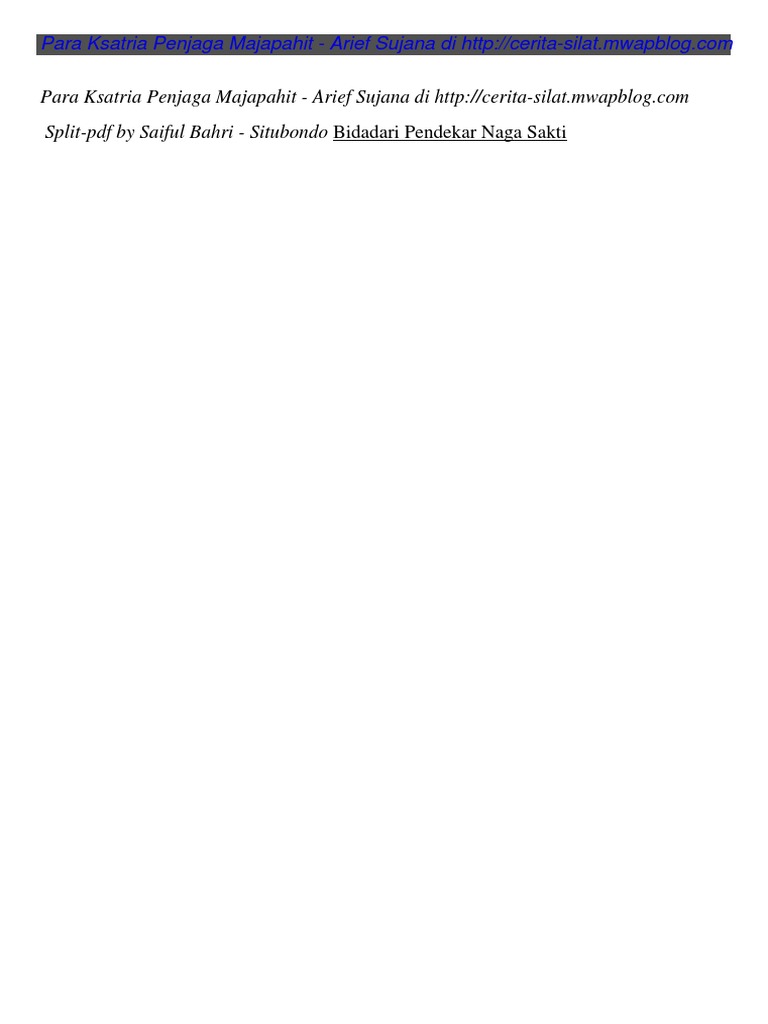 Split-Pdf by Saiful Bahri - Situbondo Bidadari Pendekar Naga Sakti | PDF