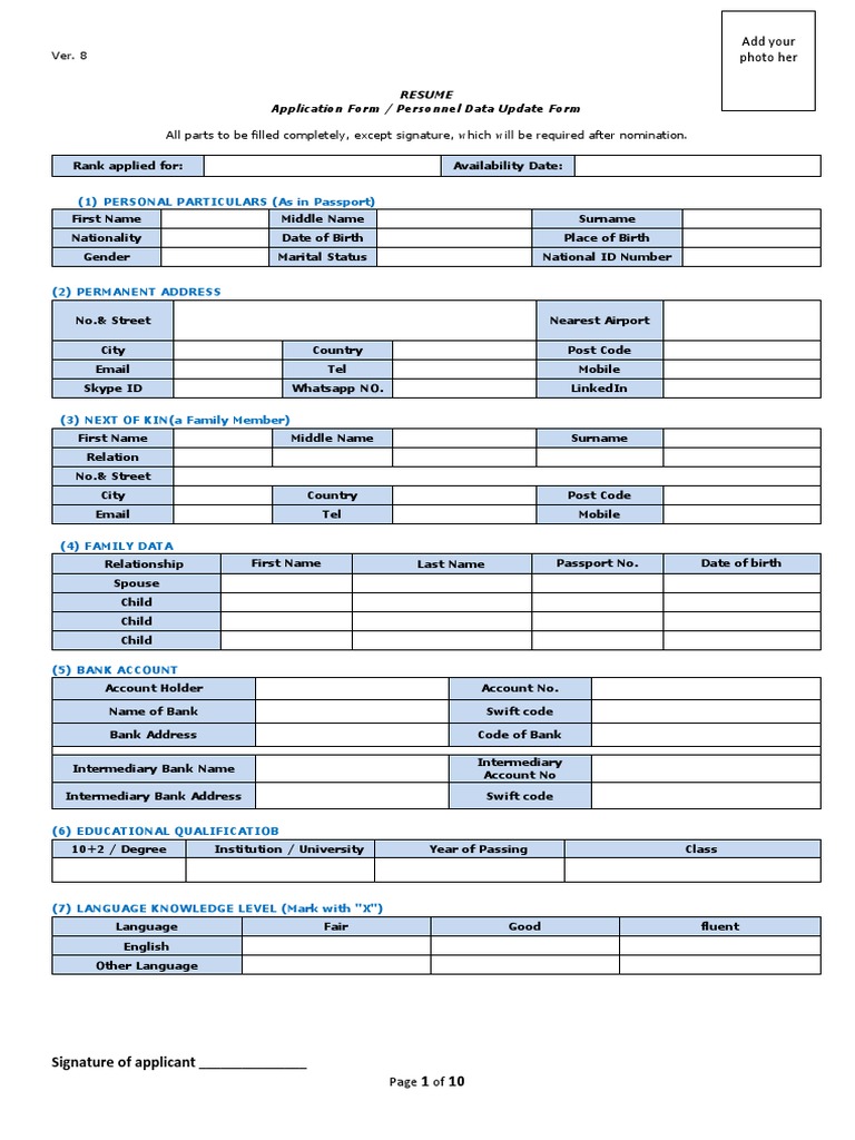 Clara Shipping Application Form | Download Free PDF | Oil Tanker | Sailor