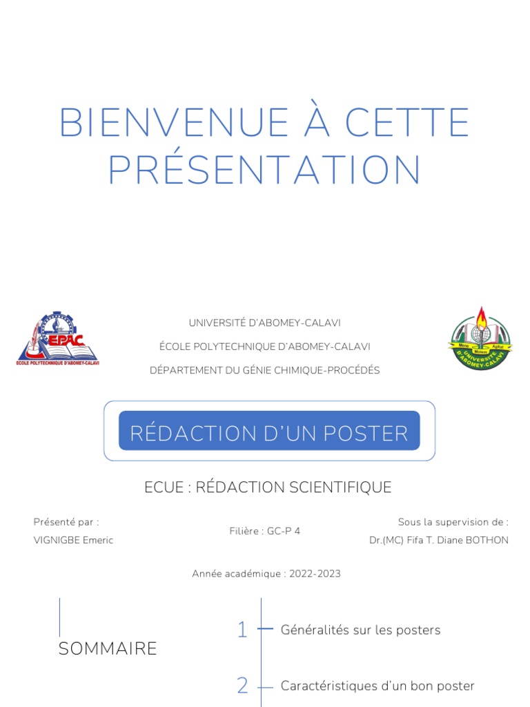 Présentation Poster | PDF