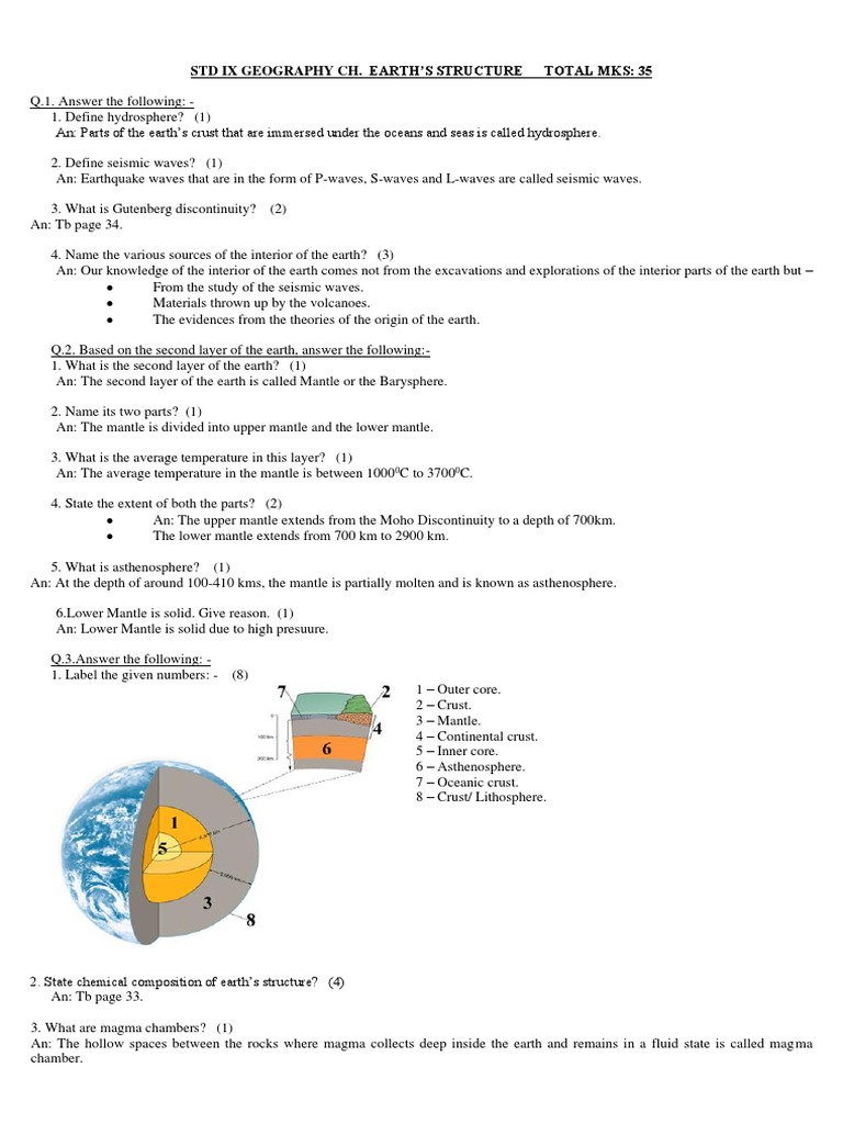 Earth's Structure: Geography IX | PDF | Crust (Geology) | Earth
