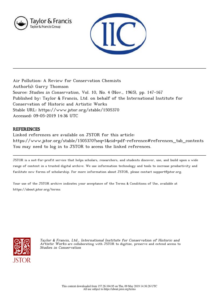 Air Pollution Effects on Conservation | PDF | Particulates | Ozone