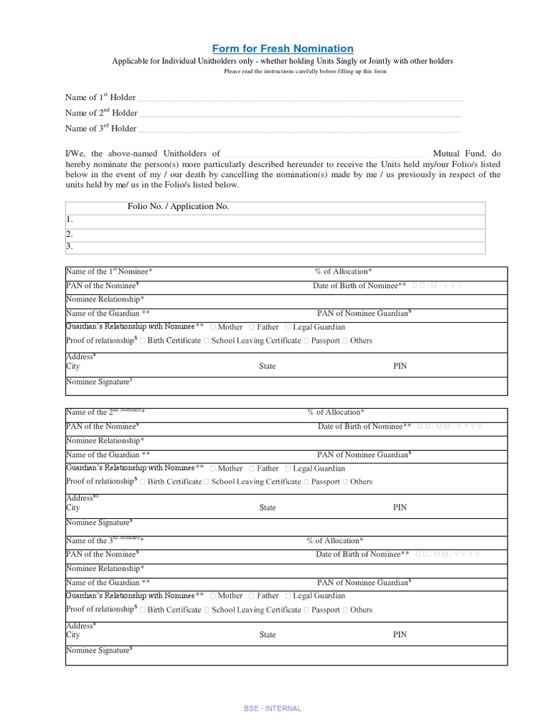 Nomination Form | PDF | Private Law | Justice