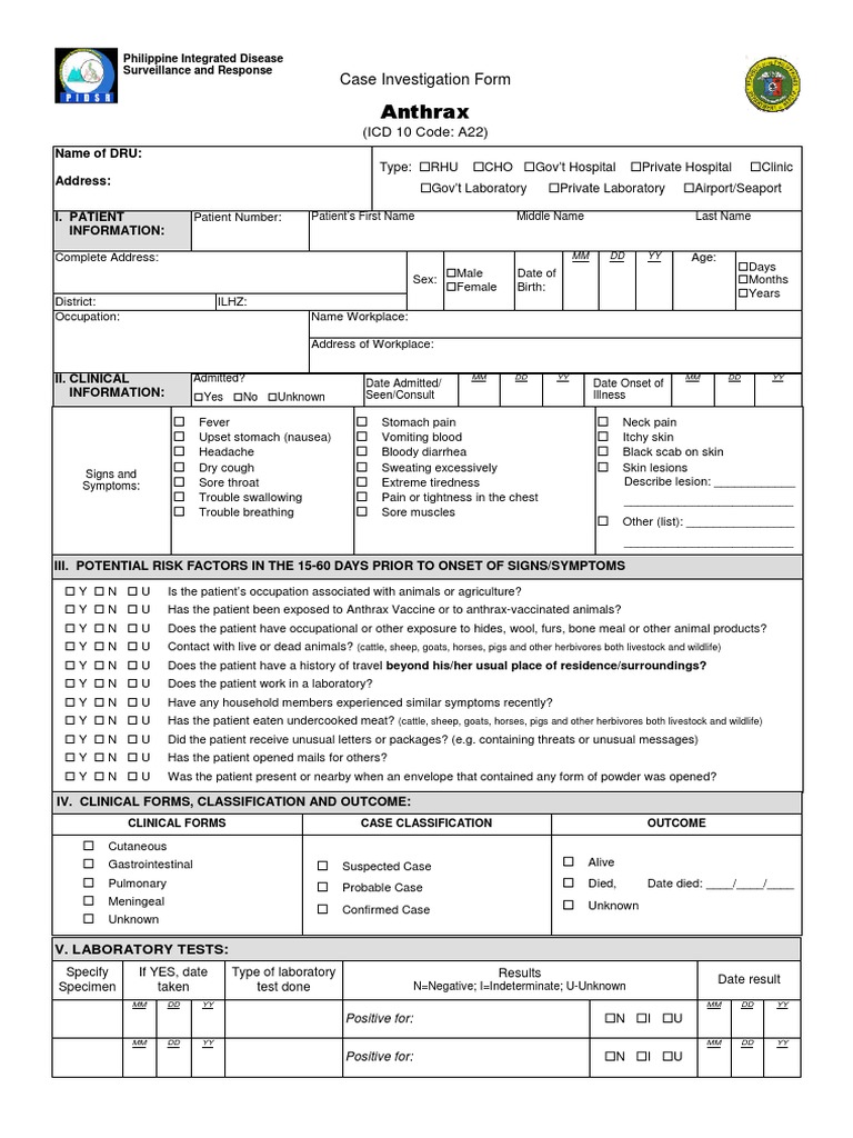 Anthrax Cif | PDF | Anthrax | Causes Of Death