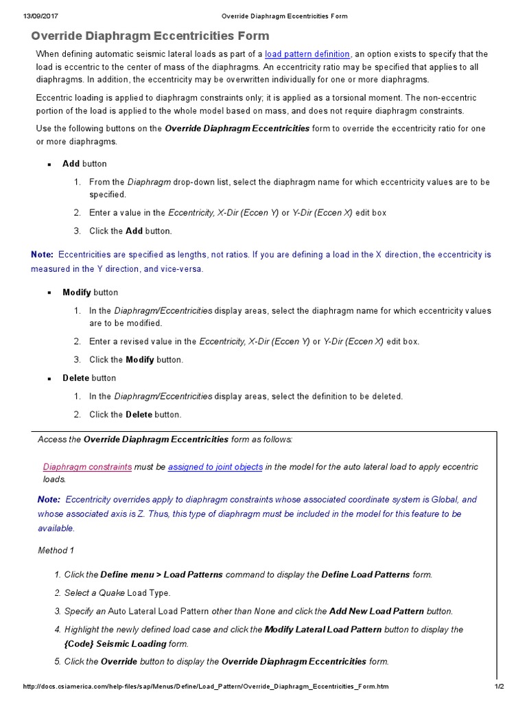 Override Diaphragm Eccentricities Form | PDF | Computer Science | Software