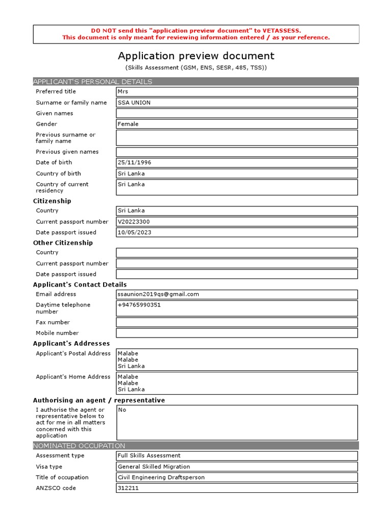 Application Preview | PDF | Passport