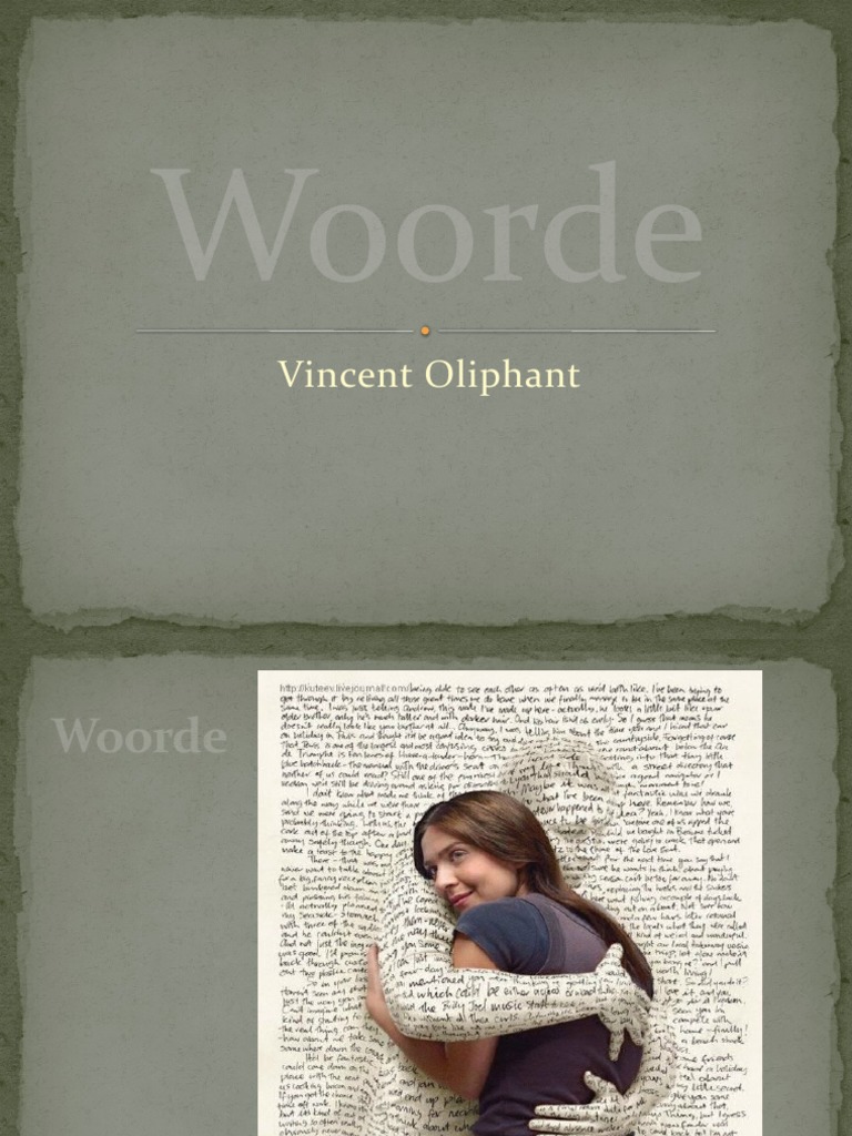 Woorde: Vincent Oliphant | PDF