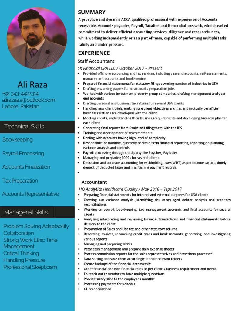 Ali Raza | PDF | Accounting | Taxes
