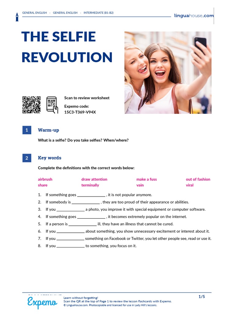 The Selfie Revolution British English Student | PDF | Selfie | Language ...