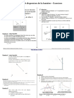Exercices sur la réflexion et réfraction | PDF | Réfraction | Science ...
