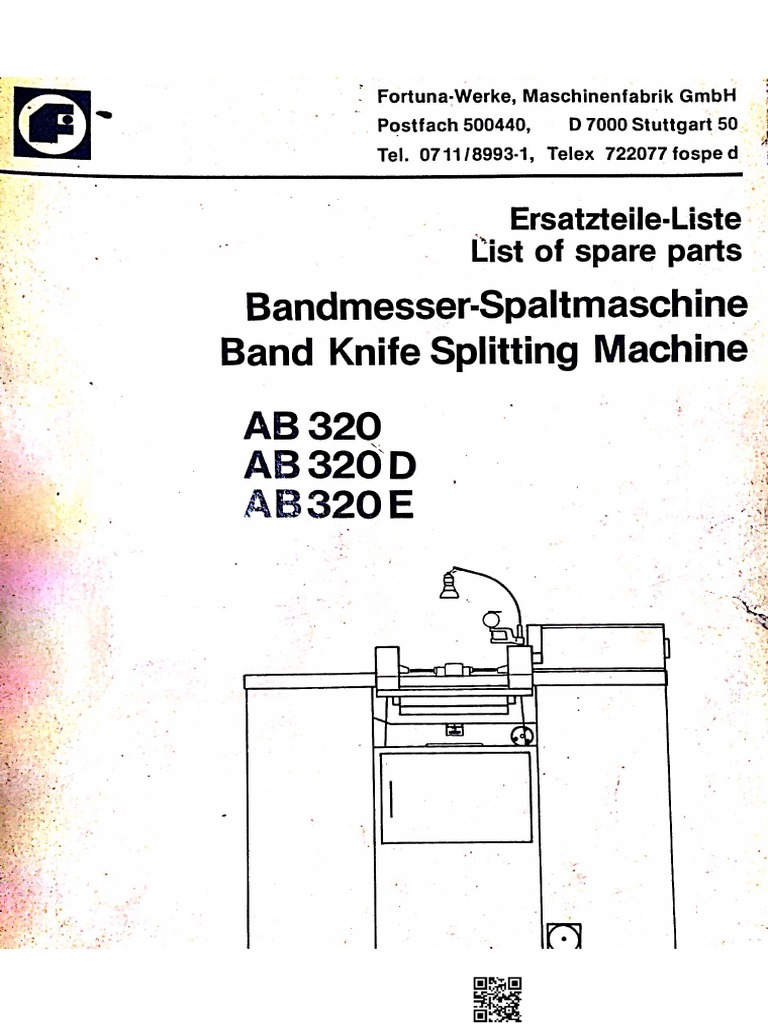 FORTUNA320 Band Knife Splitting Machine | PDF