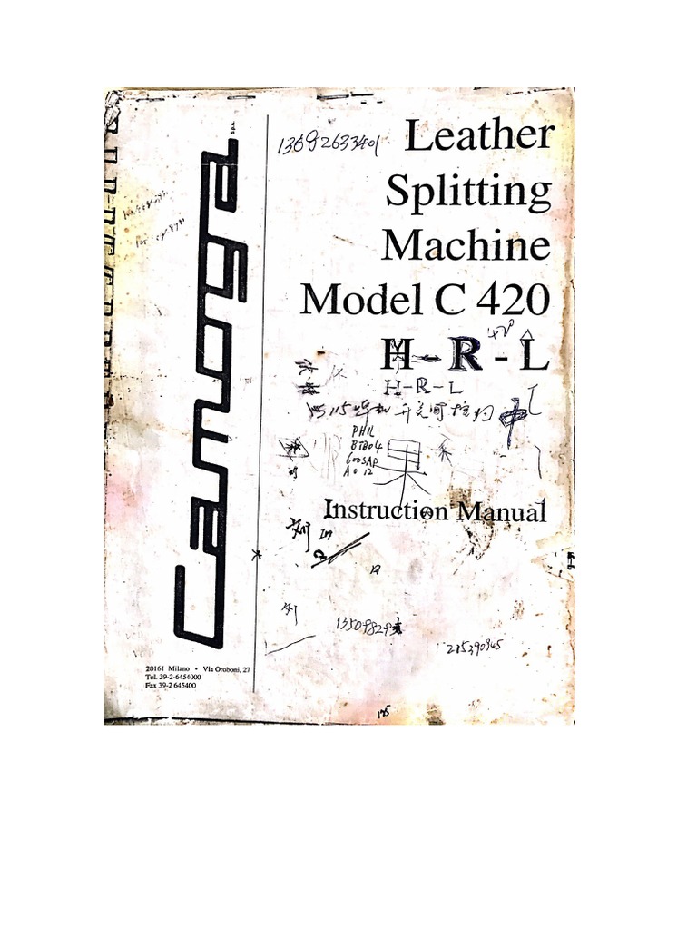 Camoga Band Knife Splitting Machine | PDF