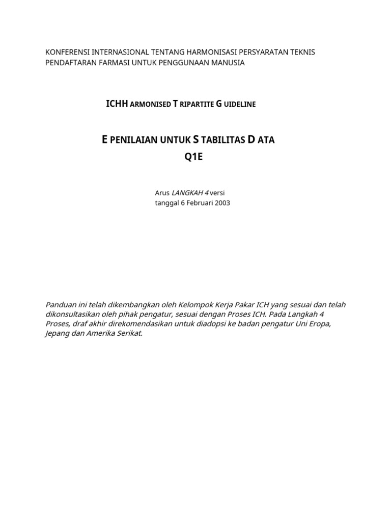 Q1E Guideline - En.id | PDF