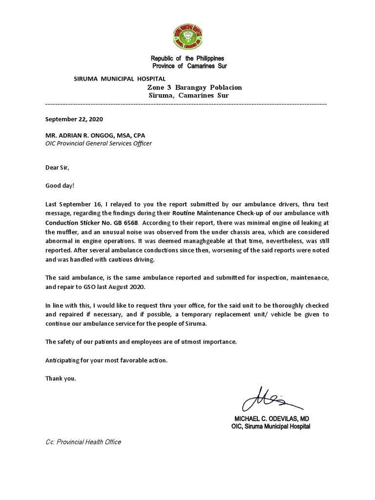 Ambulance Report | PDF