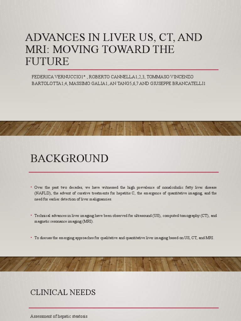 Advances in Liver Uts, CT Towards The Futures | PDF | Magnetic Resonance Imaging | Medical Imaging