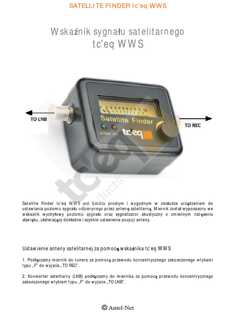 Instrukcja Miernik Sat Tceq Wws | PDF