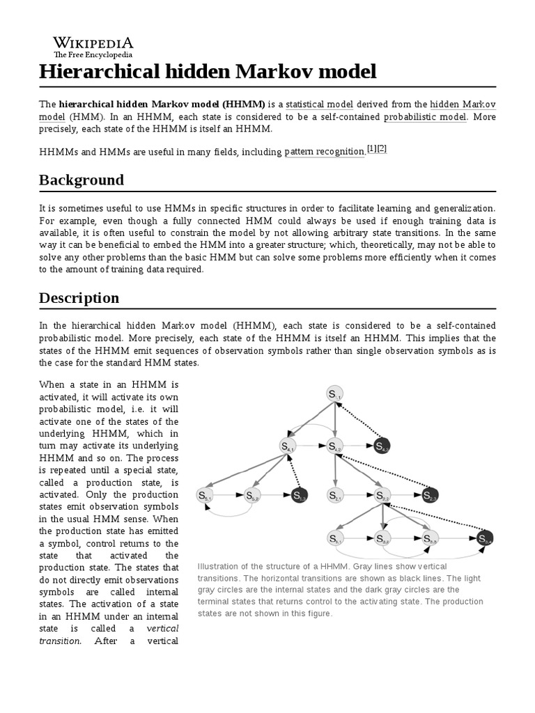 Hierarchical Hidden Markov Model | PDF | Computational Neuroscience | Statistics