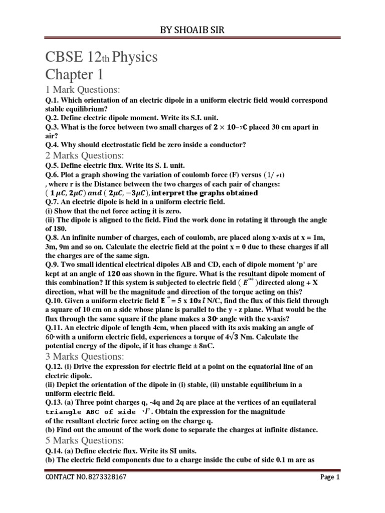 Charges ND Field 2022 | PDF | Electric Field | Dipole