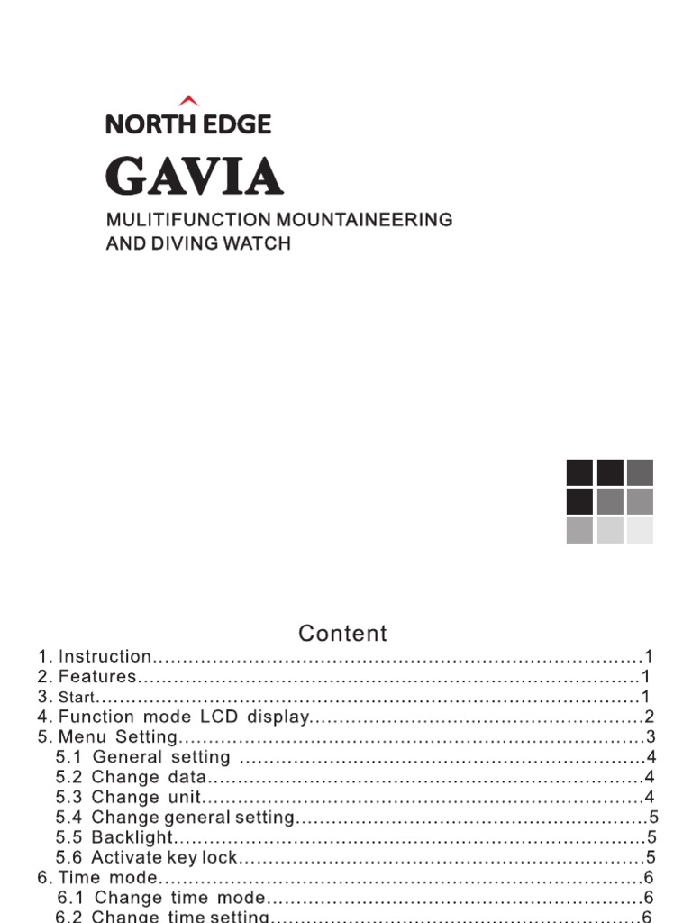 North Edge GAVIA Manual | PDF