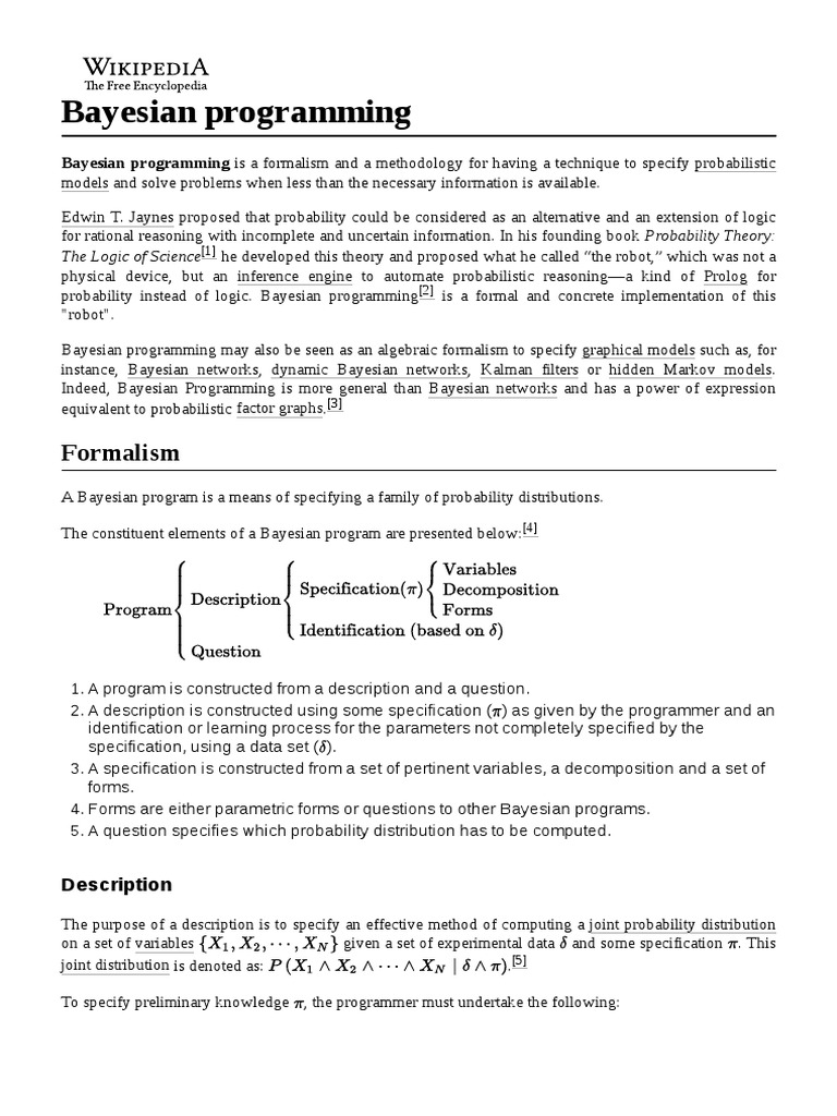 Bayesian Programming | Download Free PDF | Probability Theory | Statistics