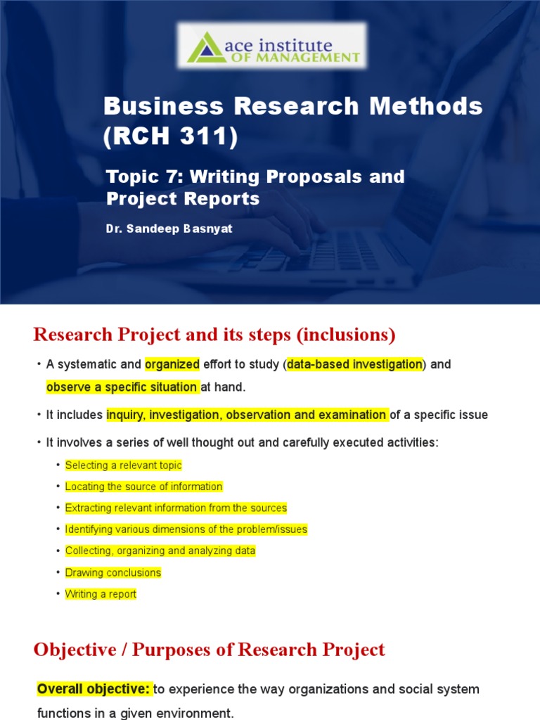 BRM Topic 7 - Writing Proposals and Project Reports | PDF | Citation ...