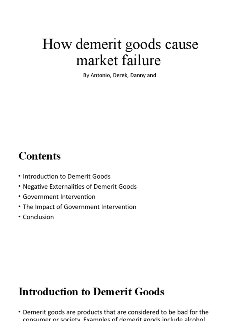 How Demerit Goods Cause Market Failure | Download Free PDF ...