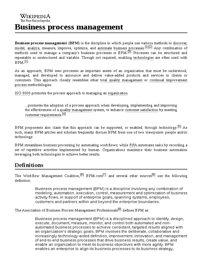 Business Process Management | PDF | Business Process Management ...